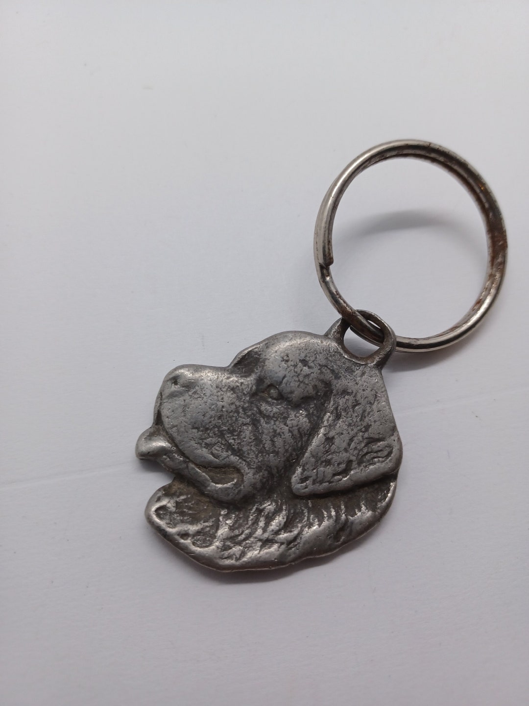 Vintage Pewter I Love My Newfoundland Key Chain - Etsy