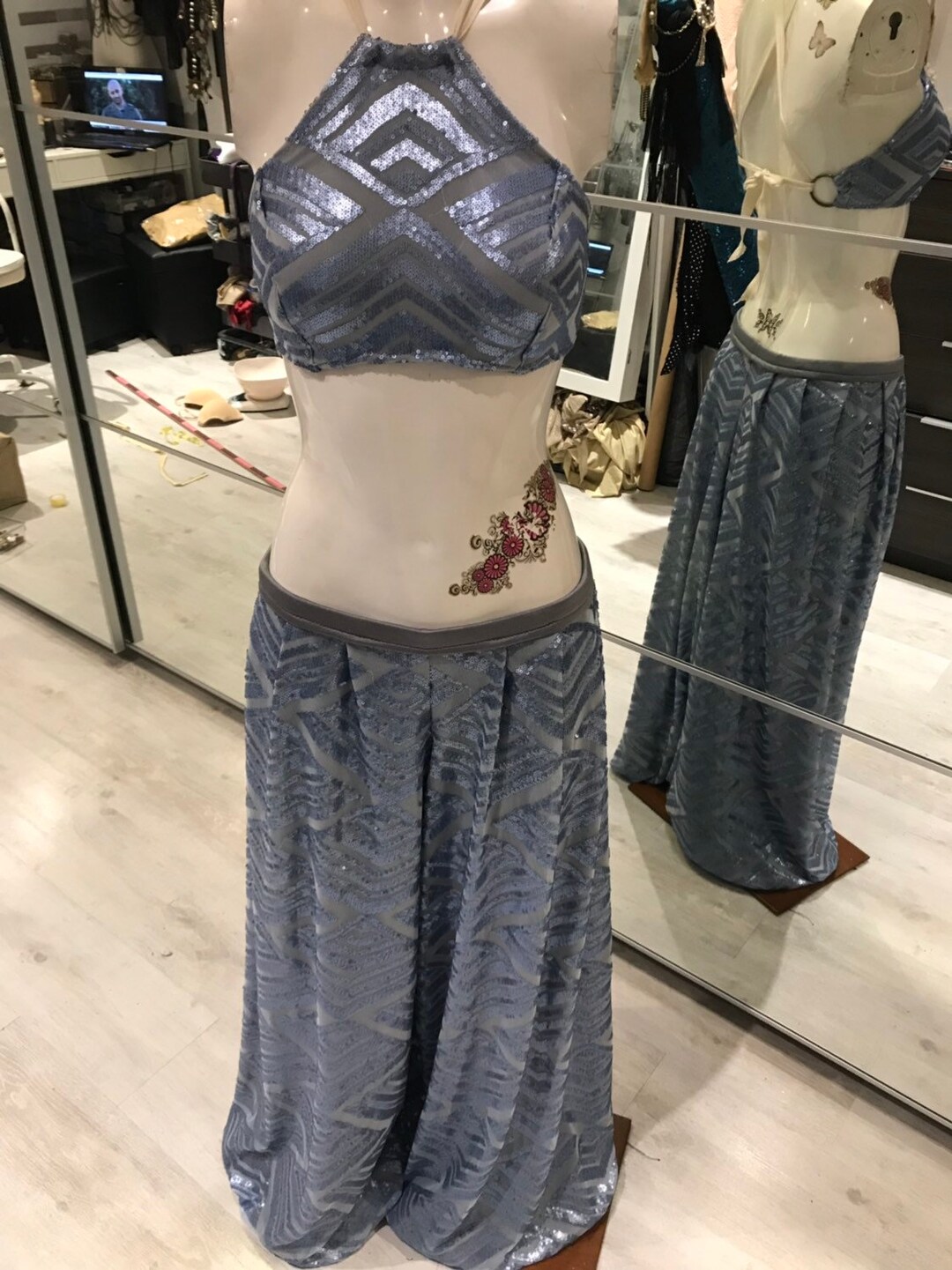 Sequin Light Blue Costume - Etsy