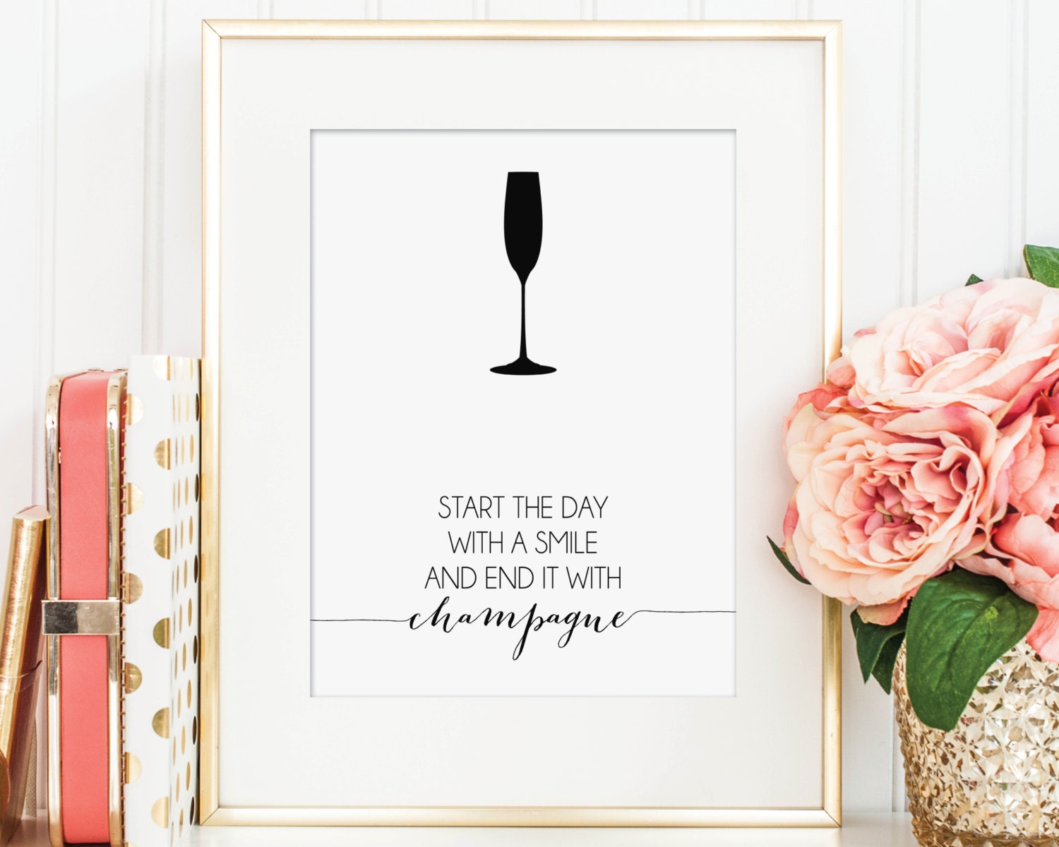 PRINTABLE Coco Chanel Champagne Quote - I Only Drink Champagne on Two ...
