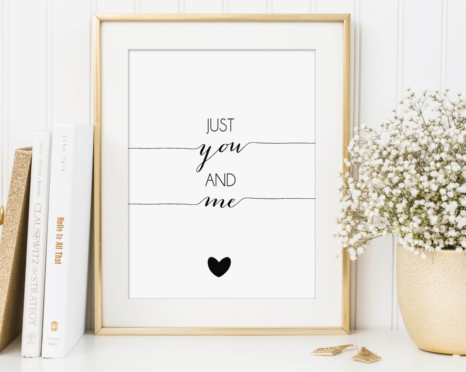 PRINTABLE Just You and Me - Hand Lettering Print - Instant Download ...