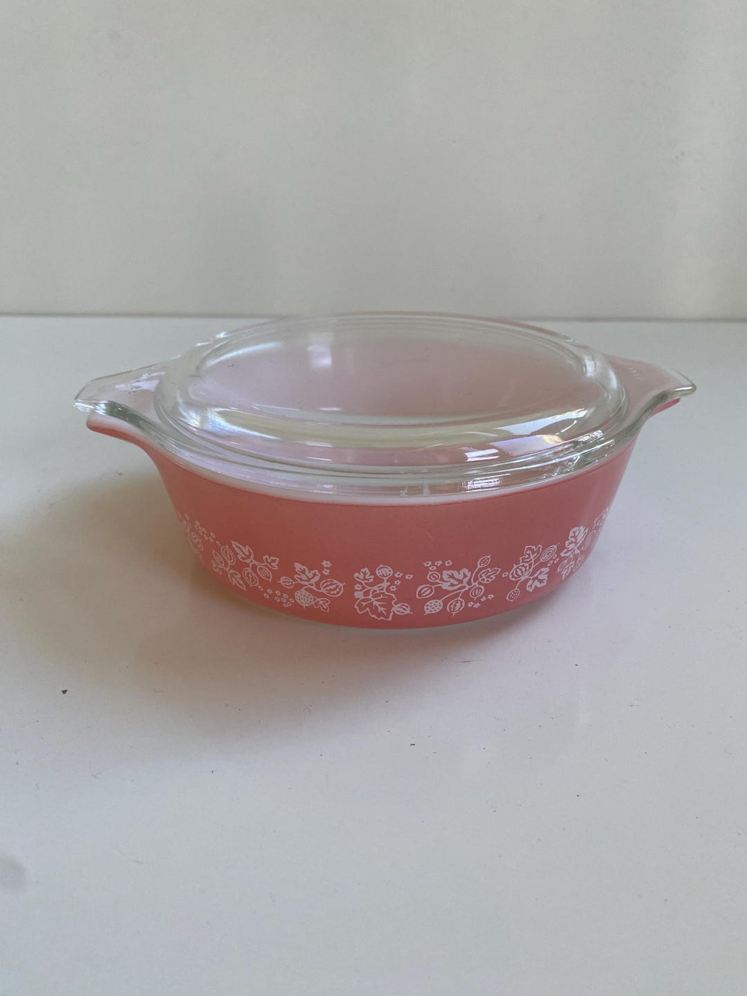 Vintage Pink Gooseberry Pyrex Casserole With Lid 471 1 Pint - Etsy