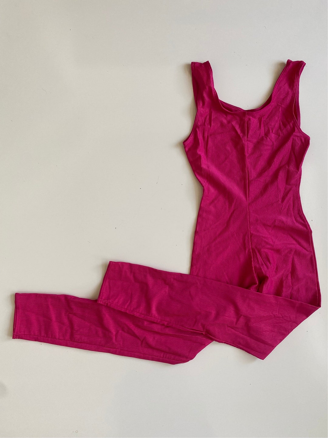 Vintage 1980s Jacques Morét Bodysuit Leotard Hot Pink Etsy