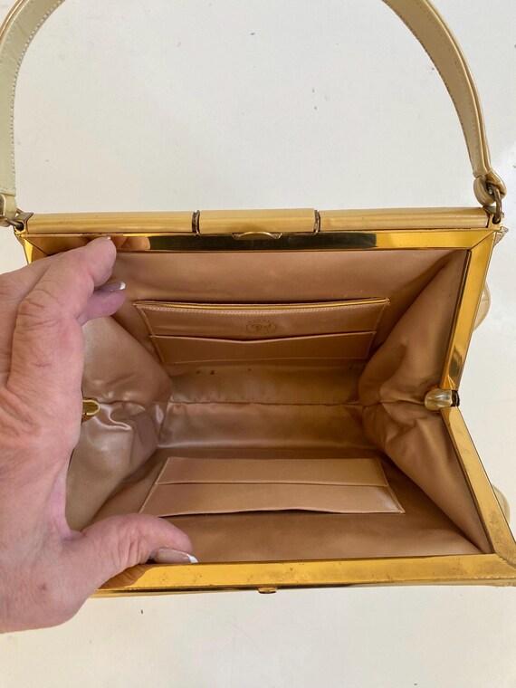 Vintage 1950s 60s Patent Leather Handbag By Sydney if… - Gem