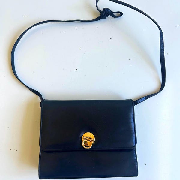 Leather Bag 60s 70s - Etsy