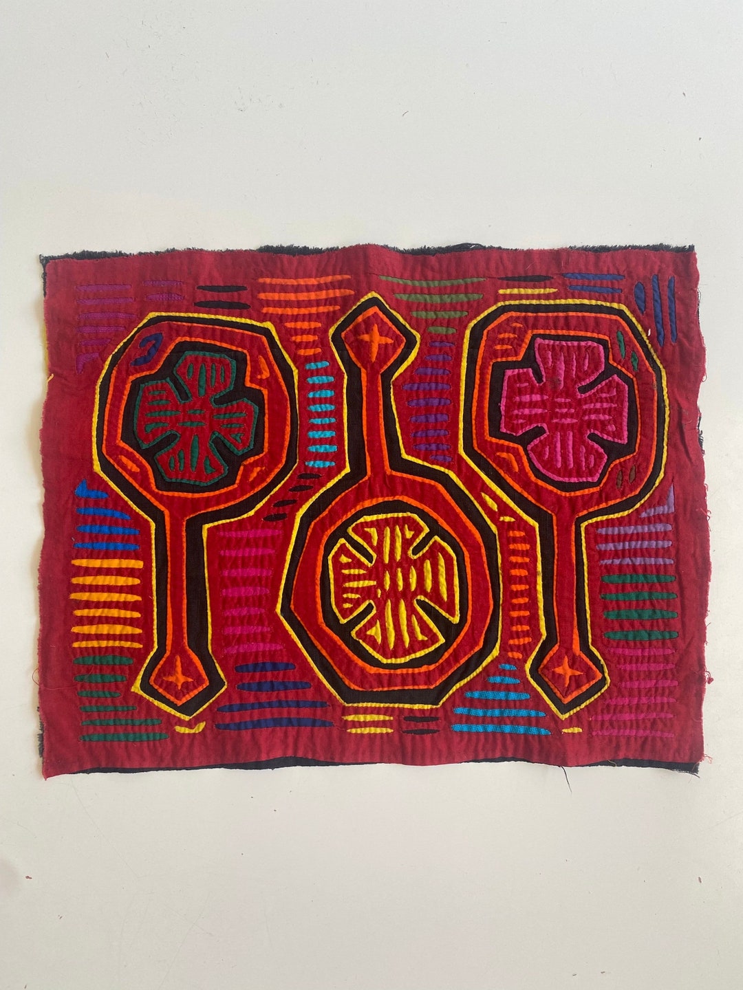 Vintage Kuna Mola Appliqué Wall Art Embroidery Unframed - Etsy