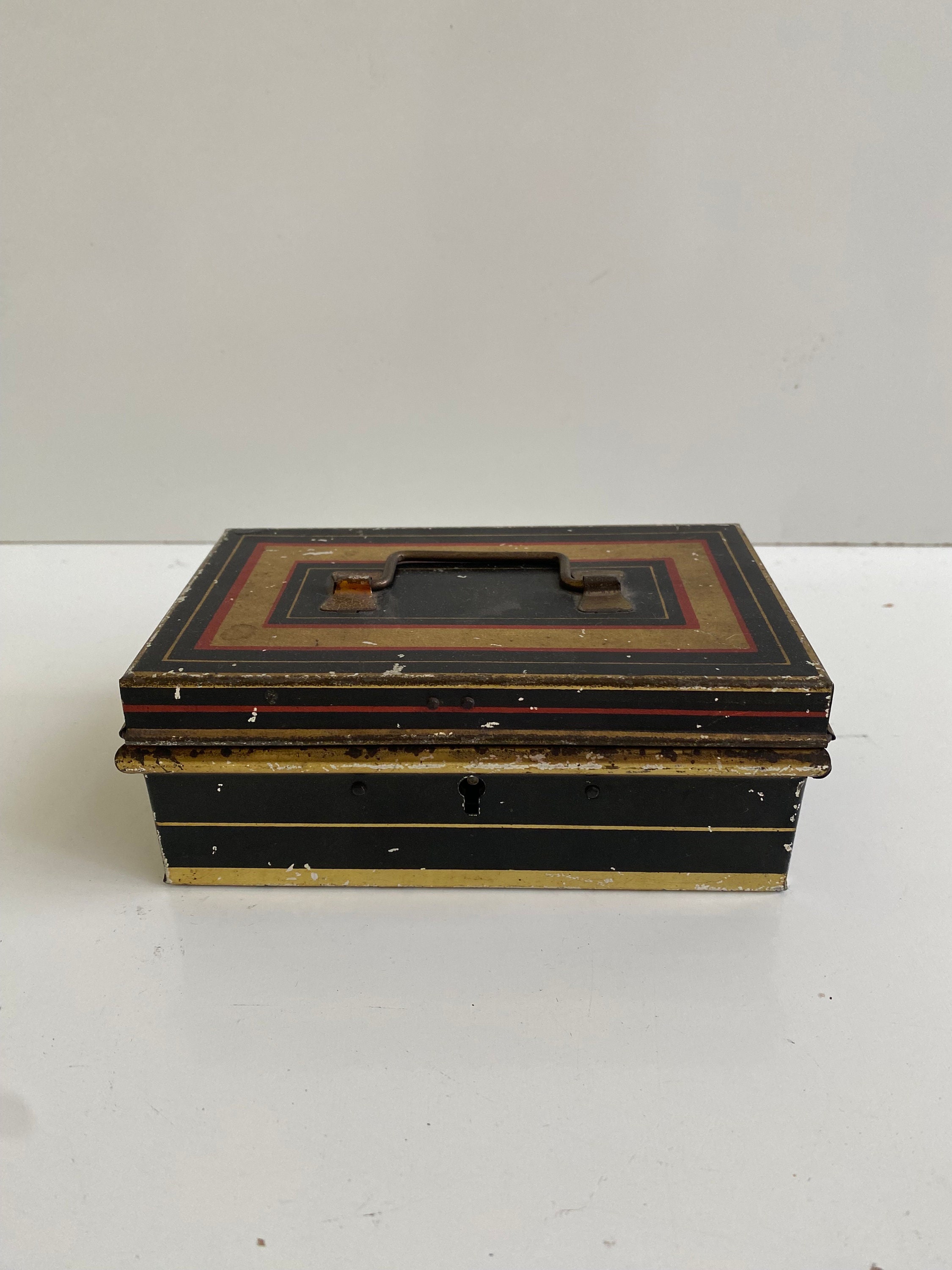 Vintage Metal Cash Box With Tray Early 20th Century Made in England - Etsy