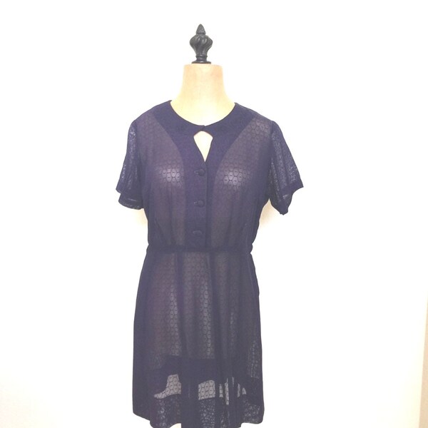 Sheer Navy Blue - Etsy