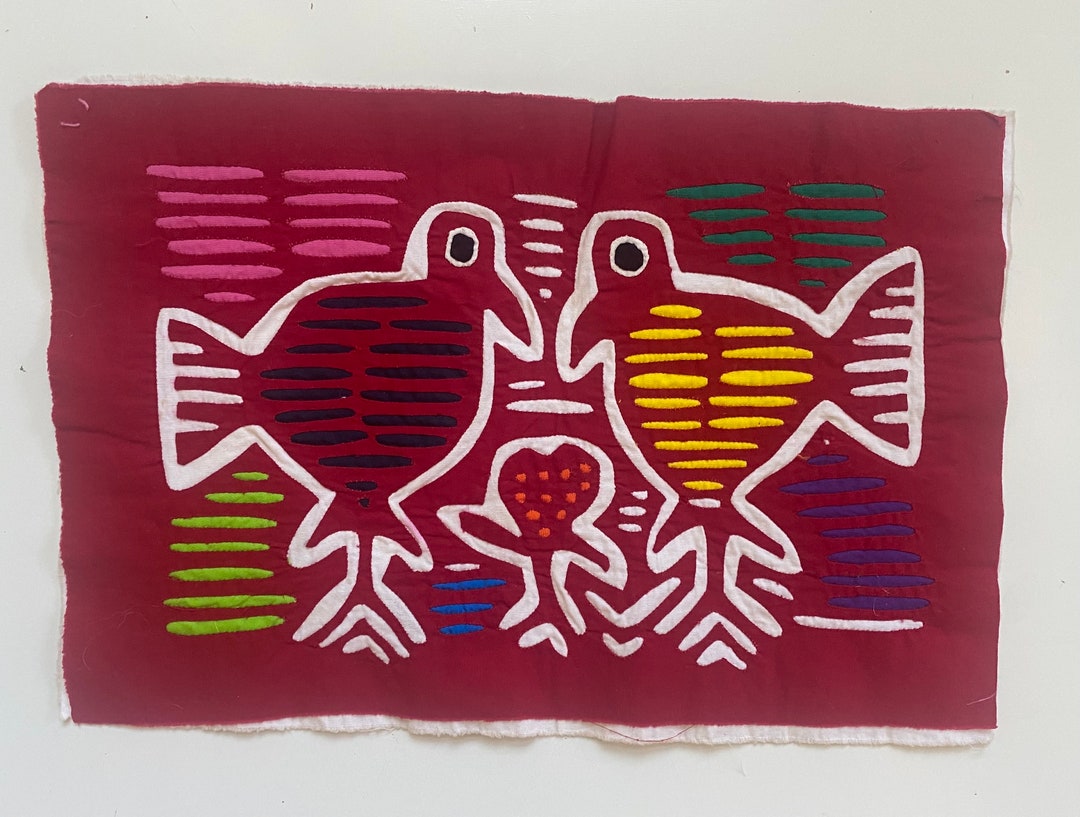 Vintage Kuna Mola Appliqué Wall Art Embroidery Unframed - Etsy