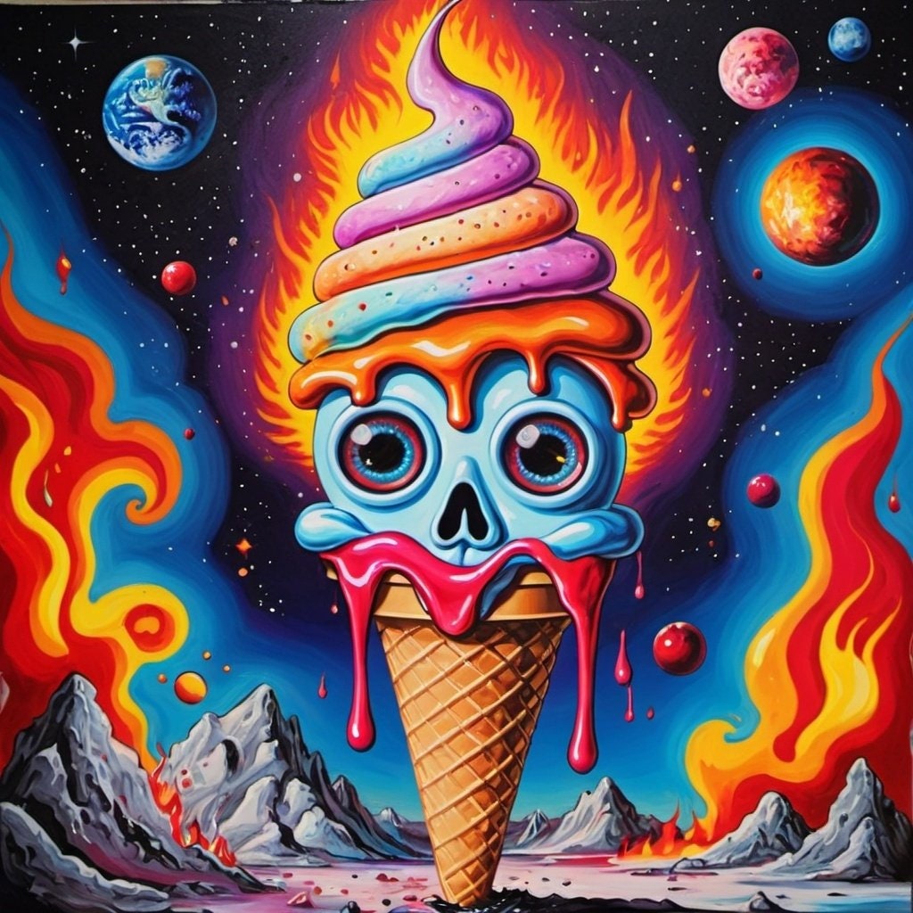 Crazy Cone AI Artwork for Your Wall - Etsy
