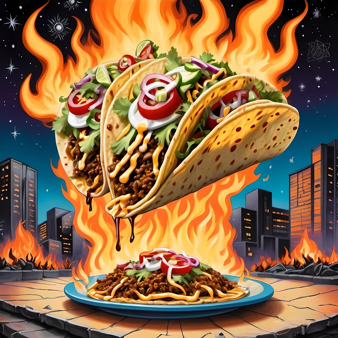 Super Taco Supreme AI Artwork for Your Wall - Etsy
