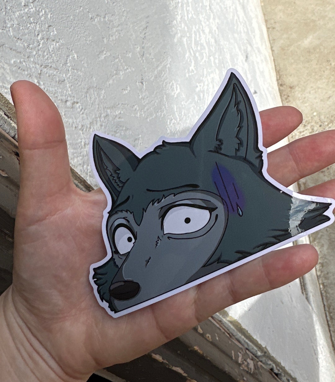 Legoshi Beastars Wolf Peeker Sticker - Anime Car Decal - Etsy