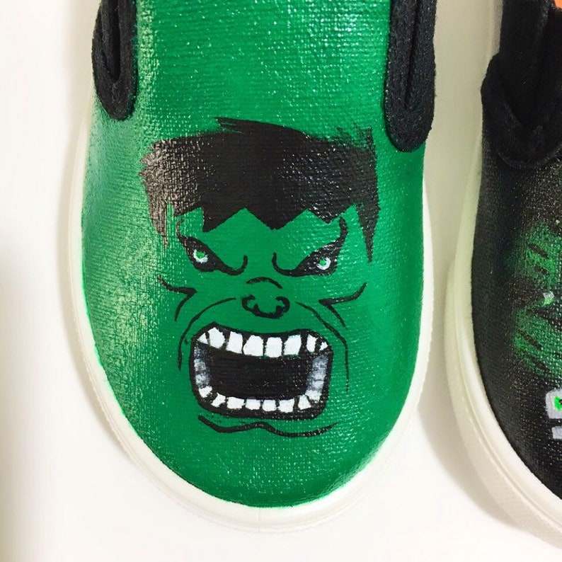 Hulk Smash custom painted shoes. Made to Order. Hand Painted | Etsy