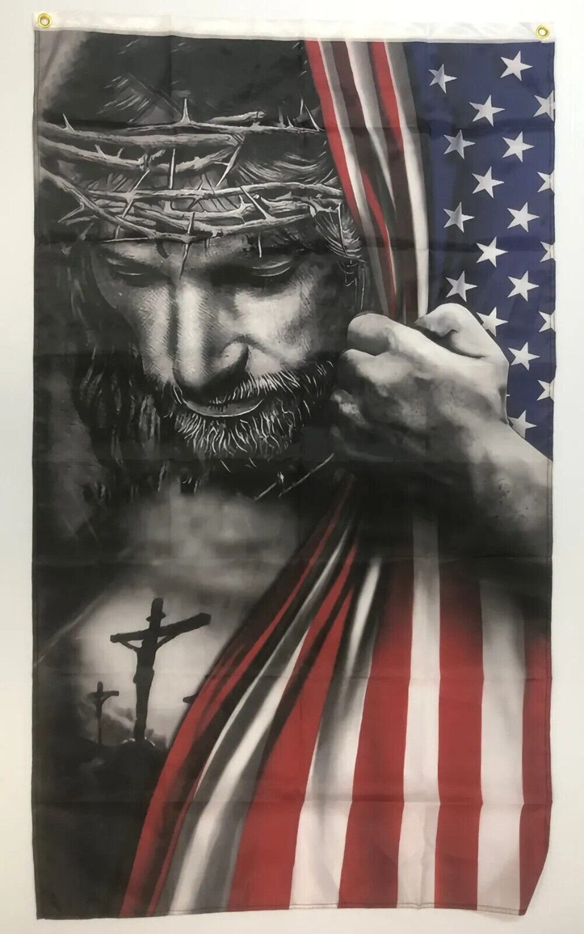 Christian Flag American Jesus Flags Stand for Freedom 3x5 Ft With ...