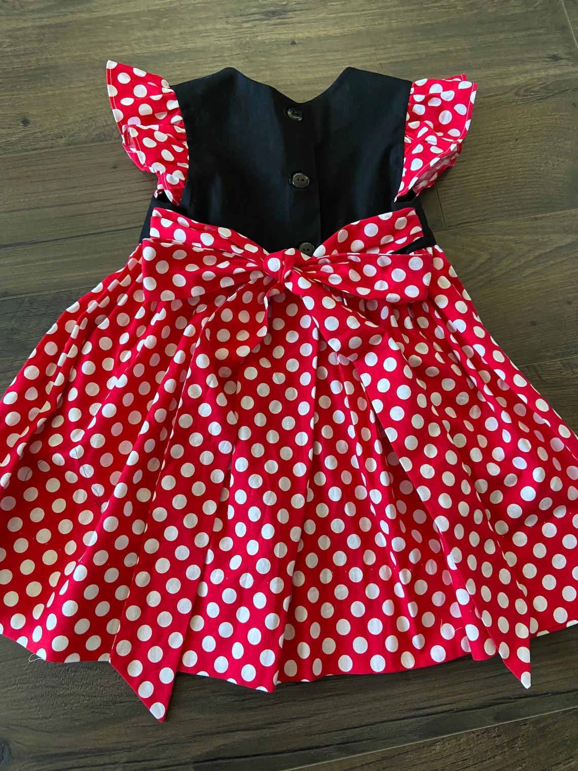 Minnie Mouse Dress Monogrammed Dress Red Polka Dot Flutter | Etsy