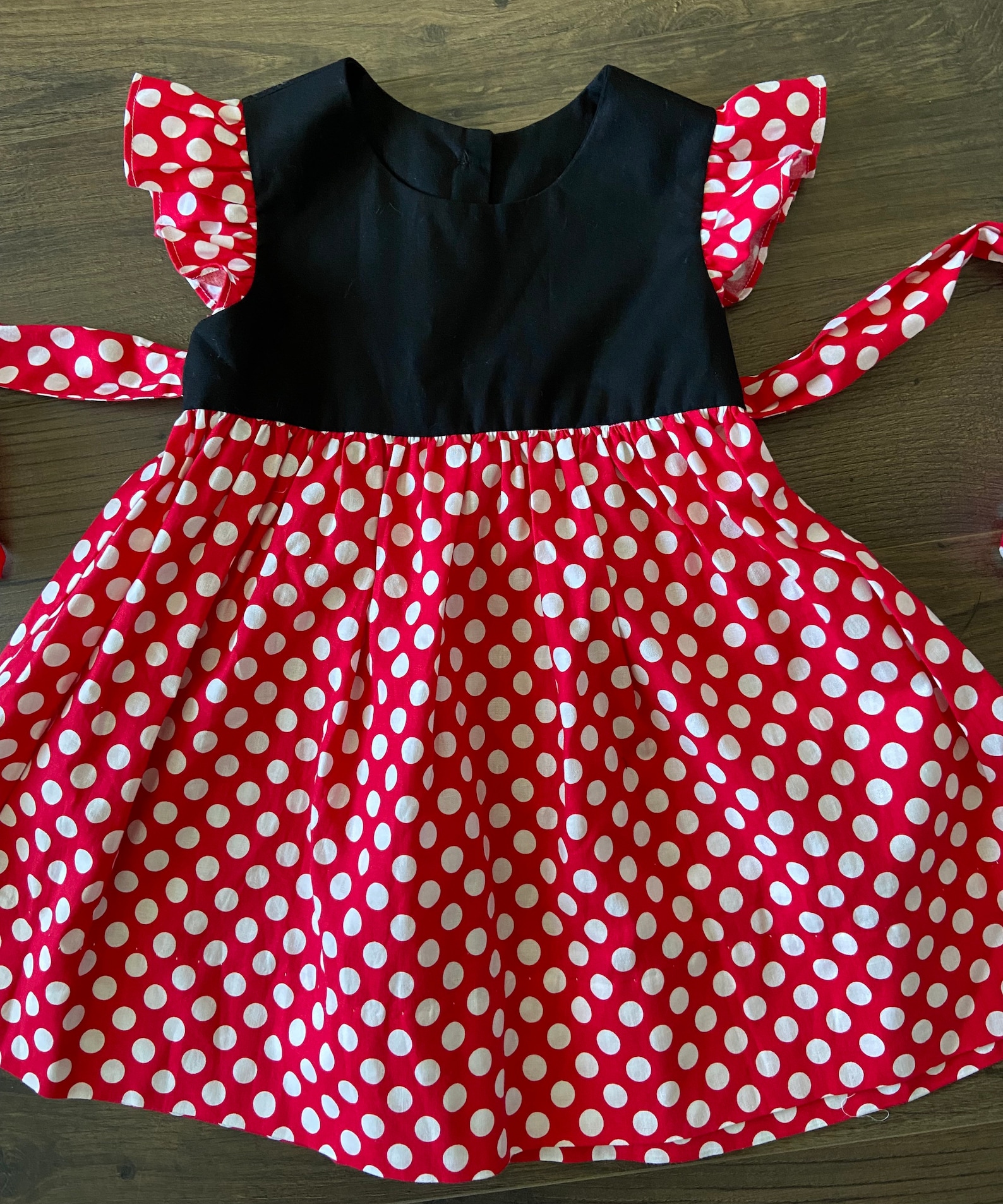 Minnie Mouse Dress Monogrammed Dress Red Polka Dot Flutter | Etsy