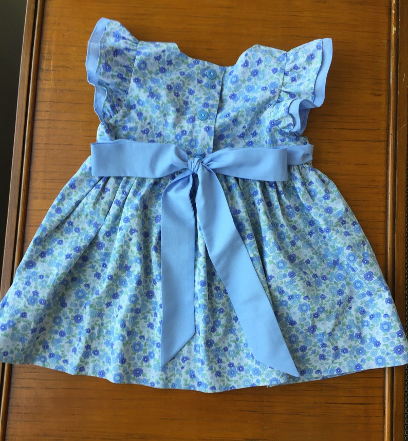 Toddler Blue Flower Flutter Sleeve Dress for Girls Blue - Etsy
