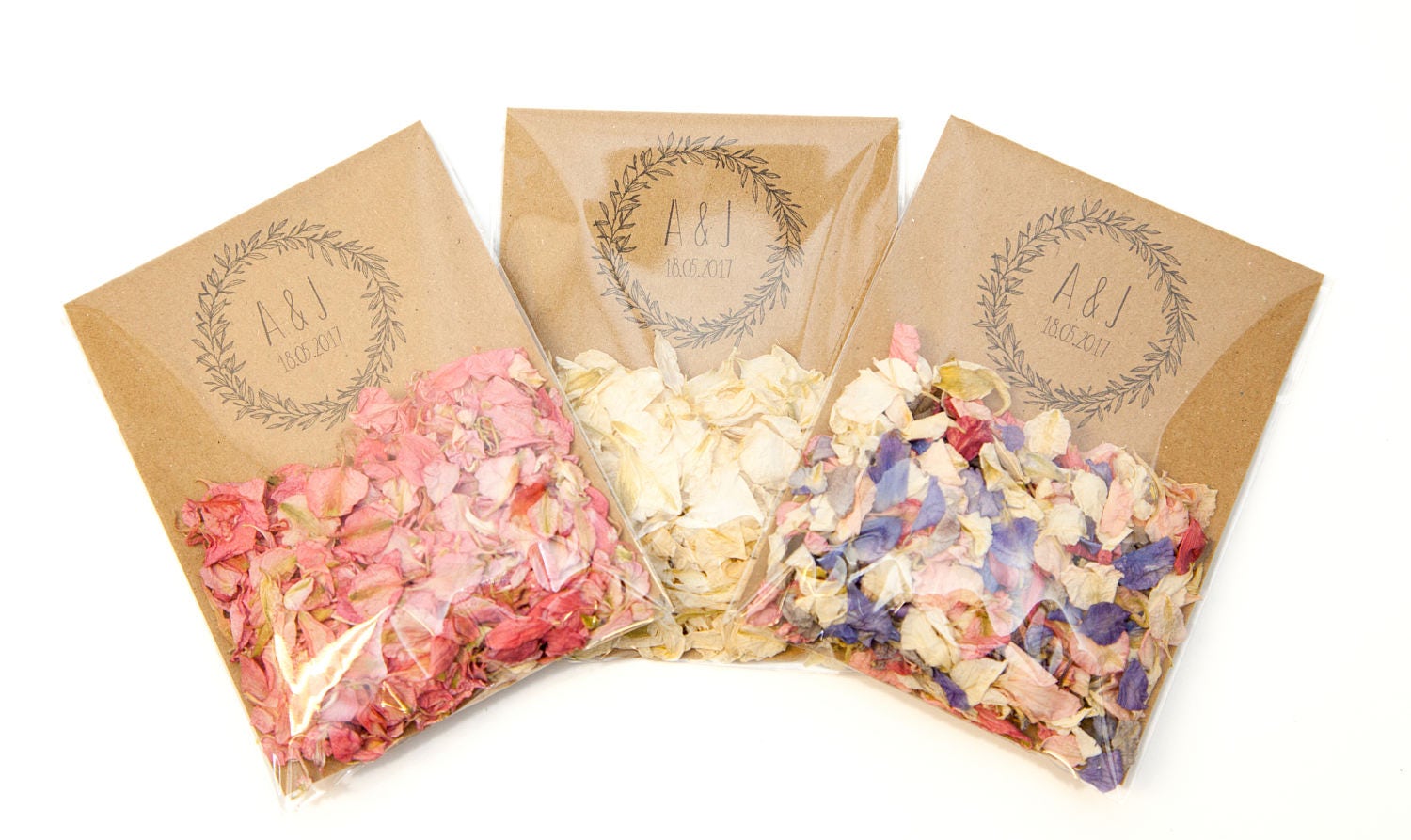 Wedding Confetti Personalised Envelopes (biodegradable Confetti) BOHO ...