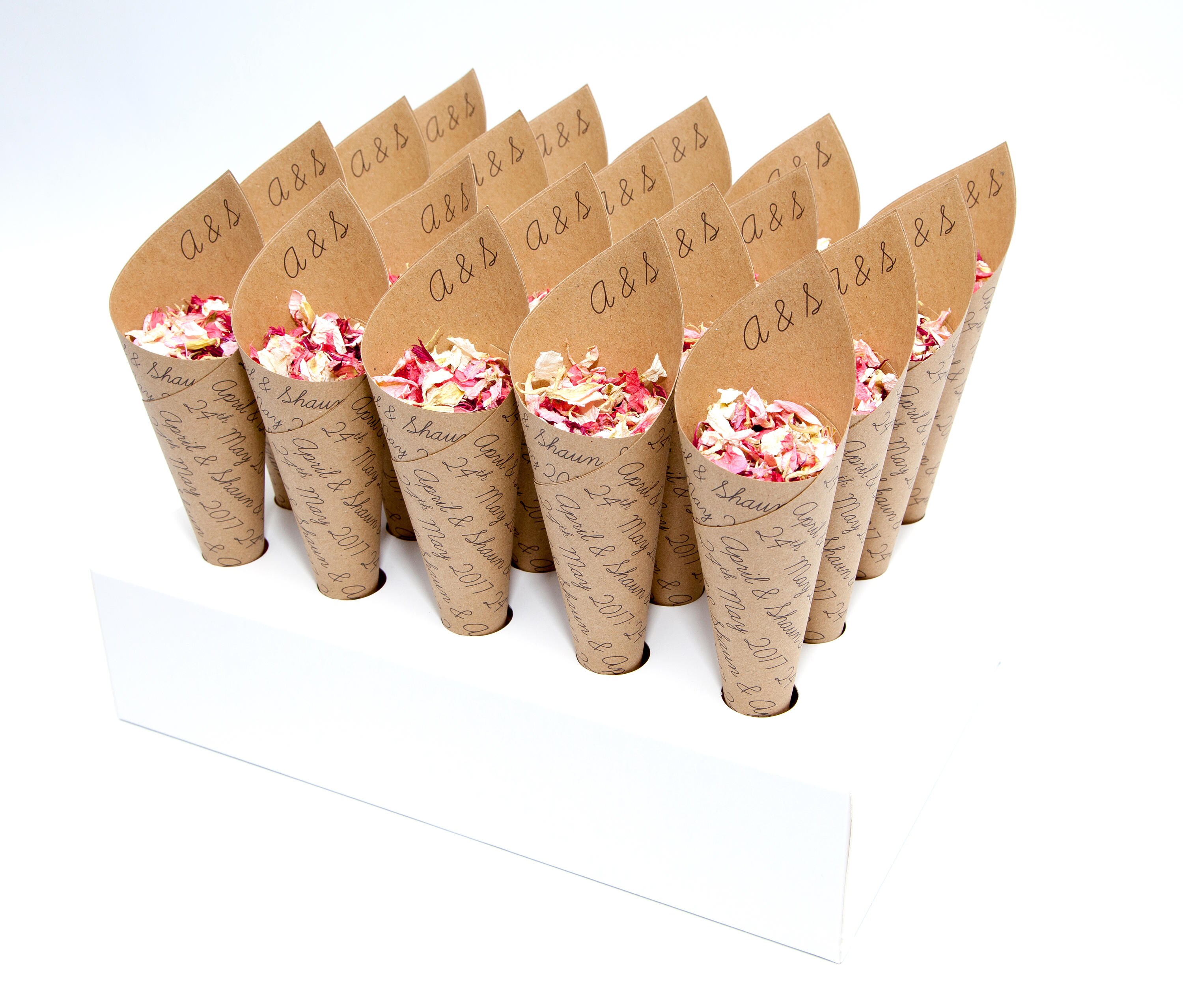 Wedding Confetti Cones, Classic Personalised - Etsy