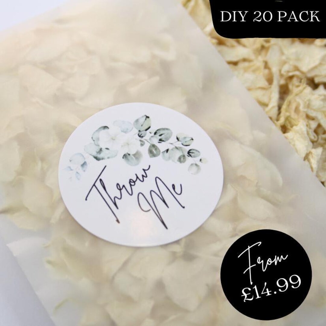 20 Glassine Wedding Confetti Packets | DIY Biodegradable Confetti ...