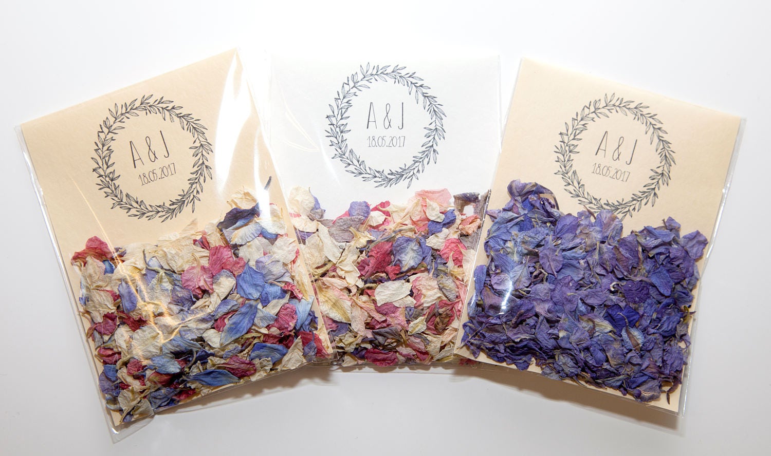 Wedding Confetti Personalised Envelopes (biodegradable Confetti) BOHO ...