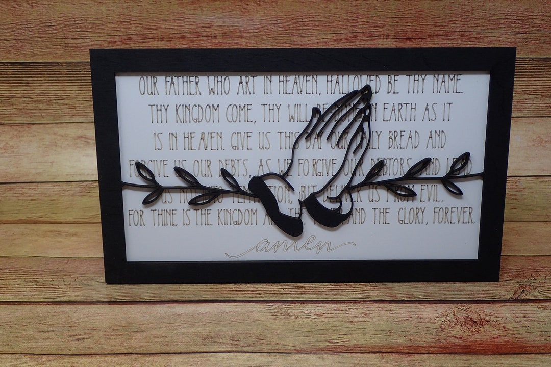 Lord's Prayer Lasercut and Engraved Sign - Etsy