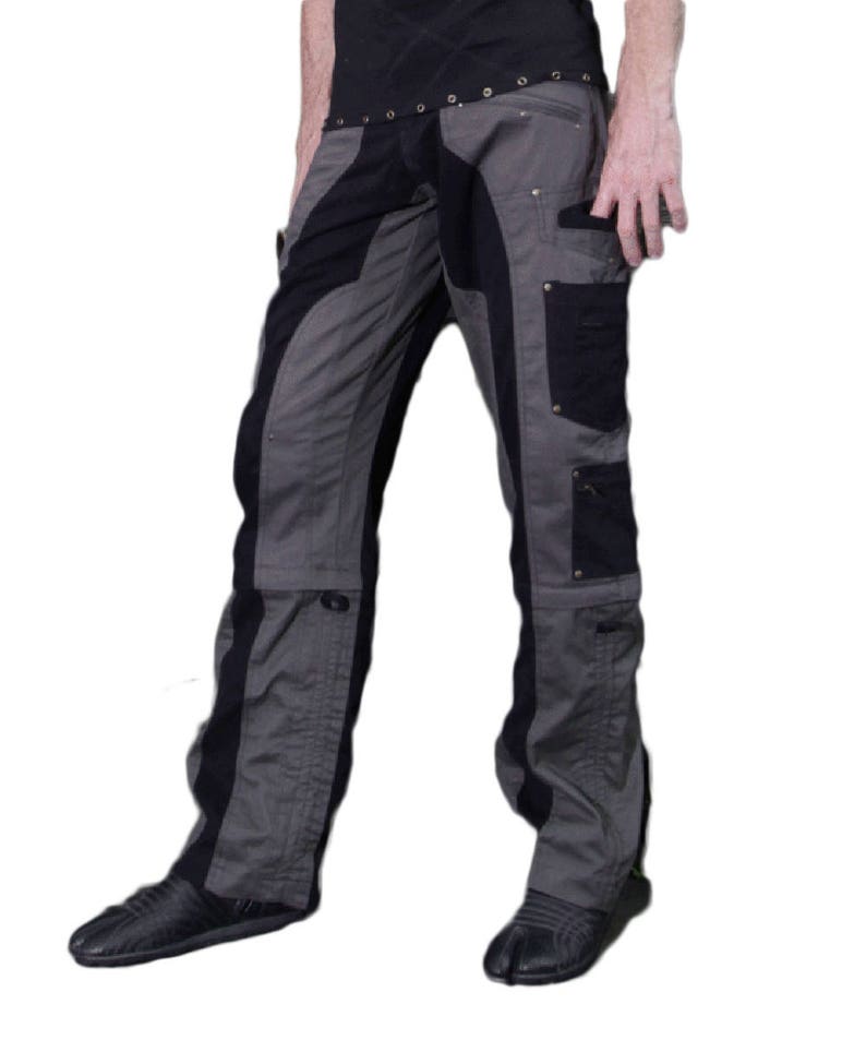 Apocalyptic Burning Man Pants "quantum Pants" Black & Grey/14 Pockets ...