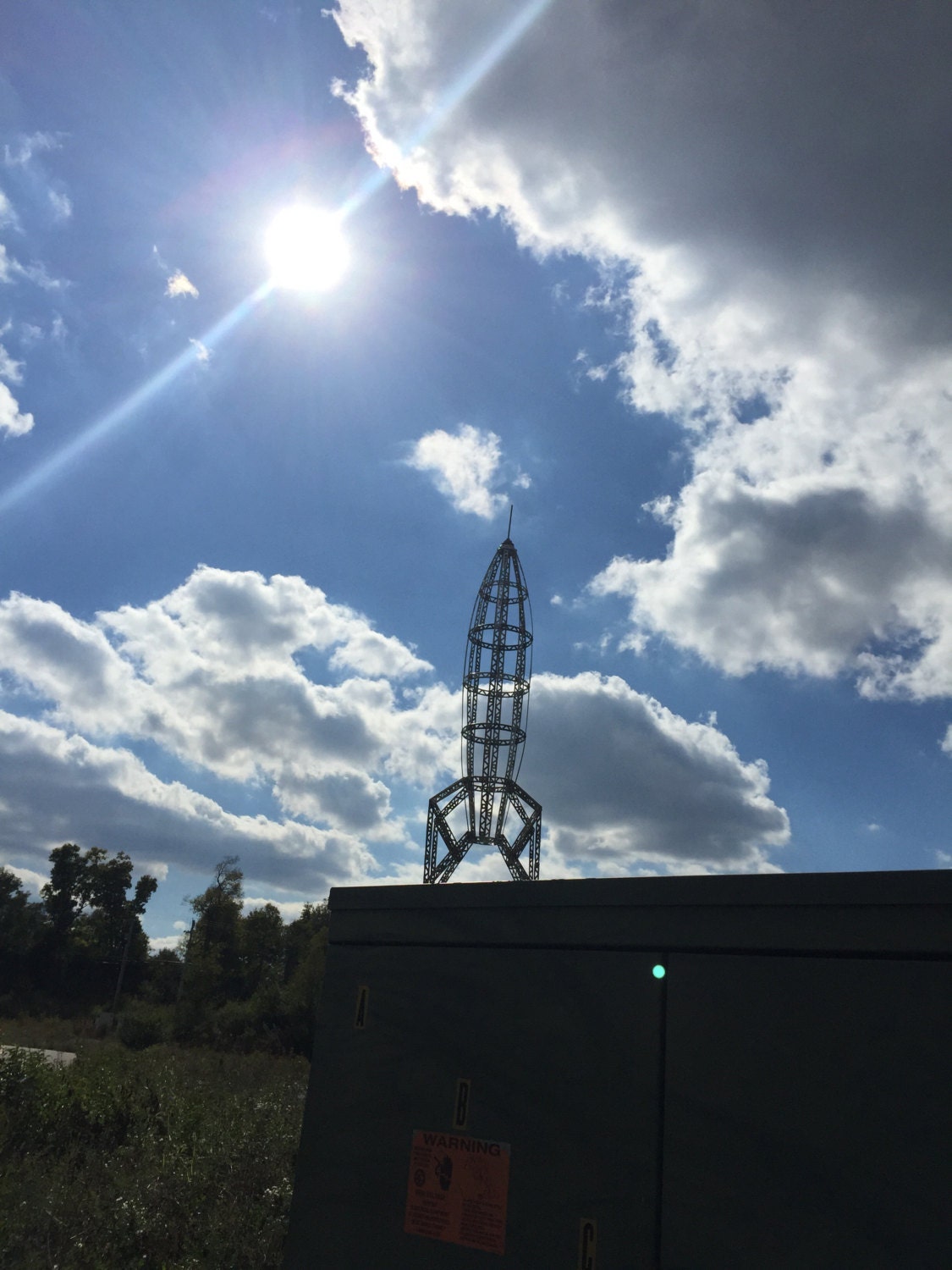 Large Antique Erector Space Rocket Ship Sculpture Model Built - 3 Ft ...