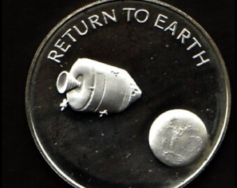 APOLLO 13 Space Flown to Moon Material Large Sterling Silver - Etsy