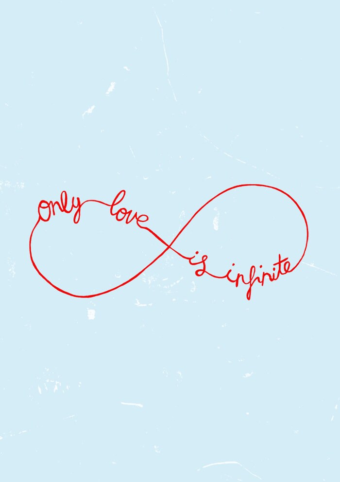 El amor es infinito, citas escritas a mano, arte mural de amor ...