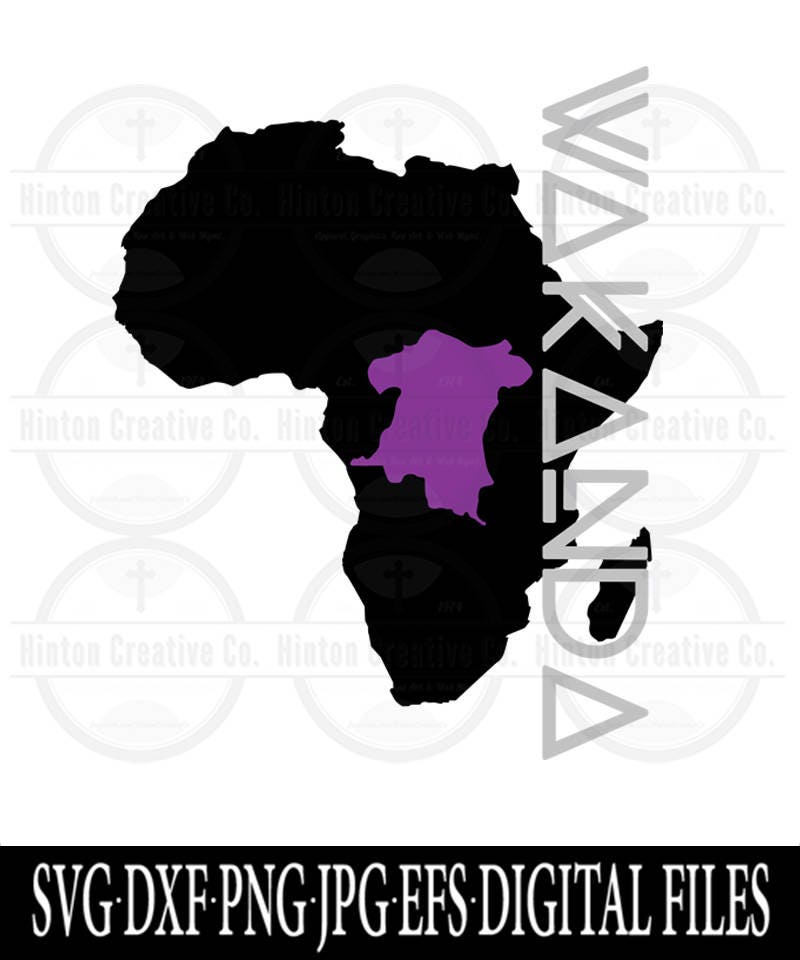 Wakanda Africa Cut File Print File SVG Circuit Silhouette - Etsy Canada