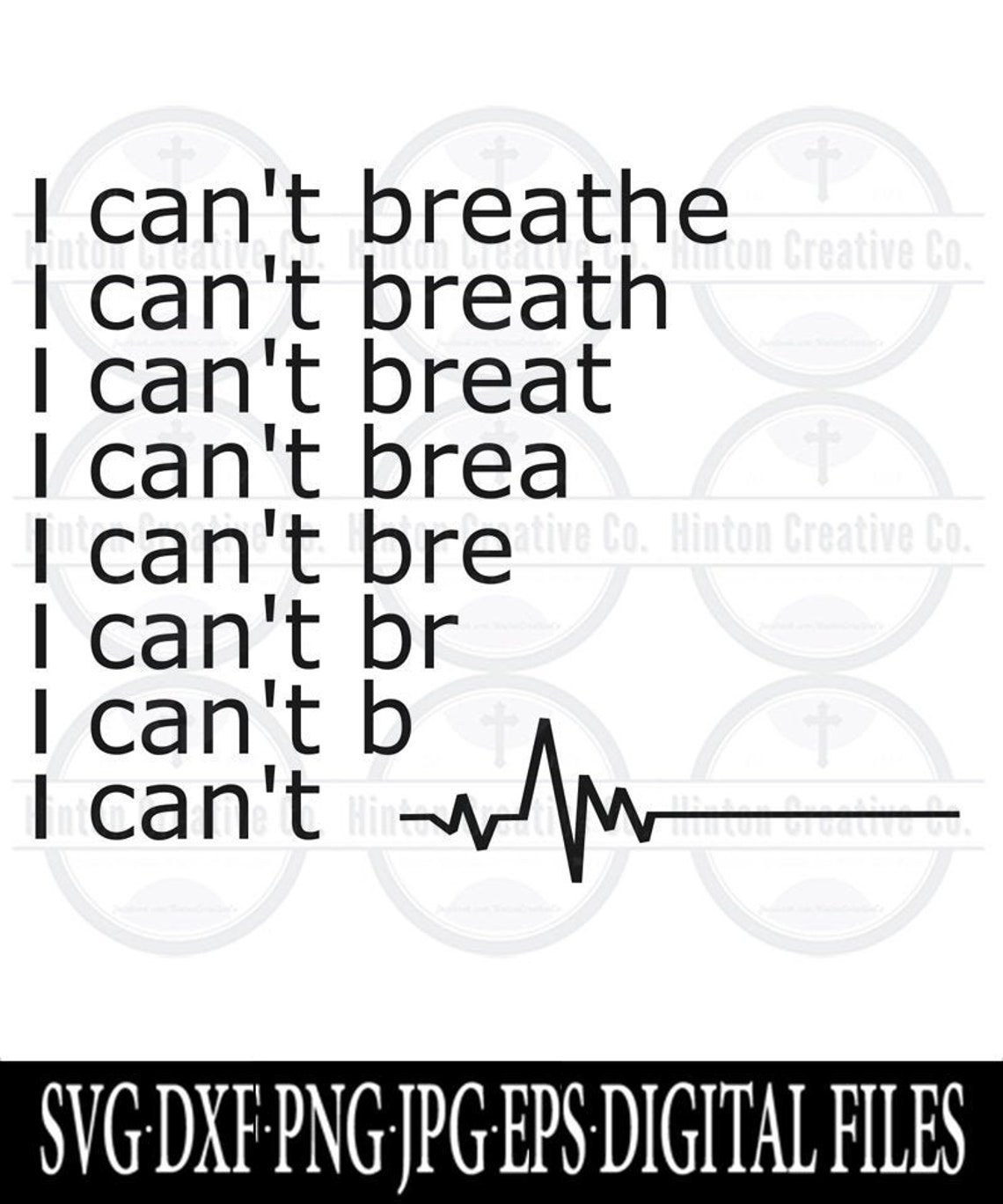 I Can't Breathe Pulse Cut File Print File SVG Circuit - Etsy