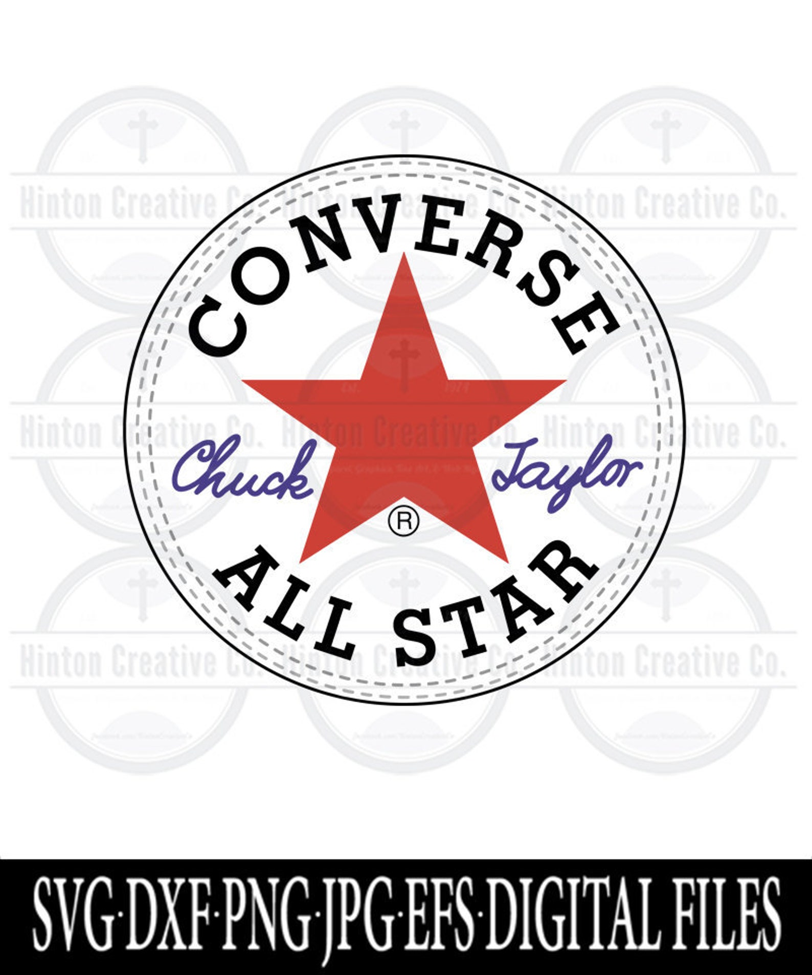 Chuck Taylor Logo II Digital Cut File Print File SVG Circuit Silhouette ...