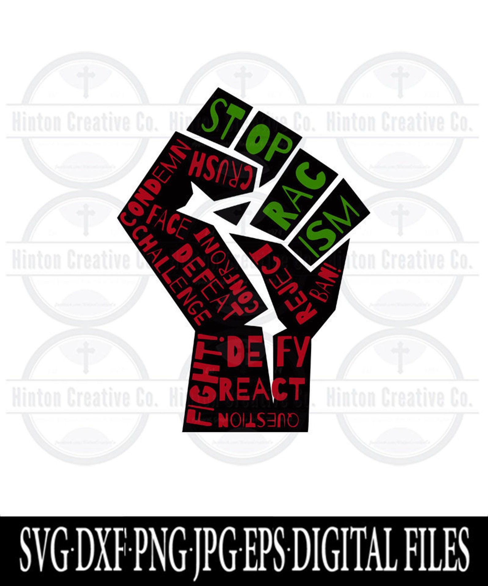Stop Racism Fist BLM Shield Digital Cut File Cut File Print File SVG ...