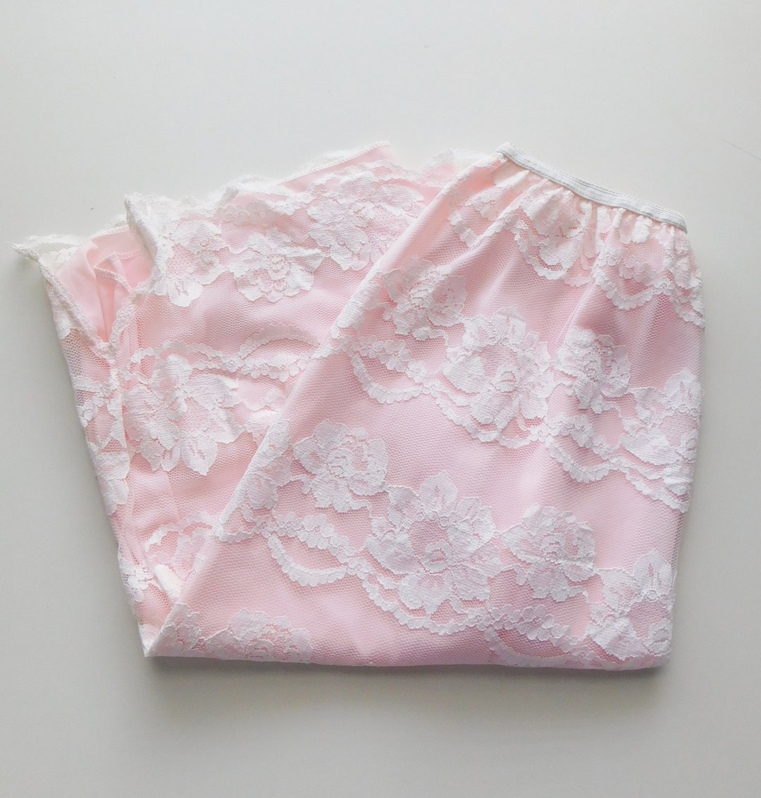 Vintage Pink Half Slip Lace Slip Vintage Lingerie Etsy