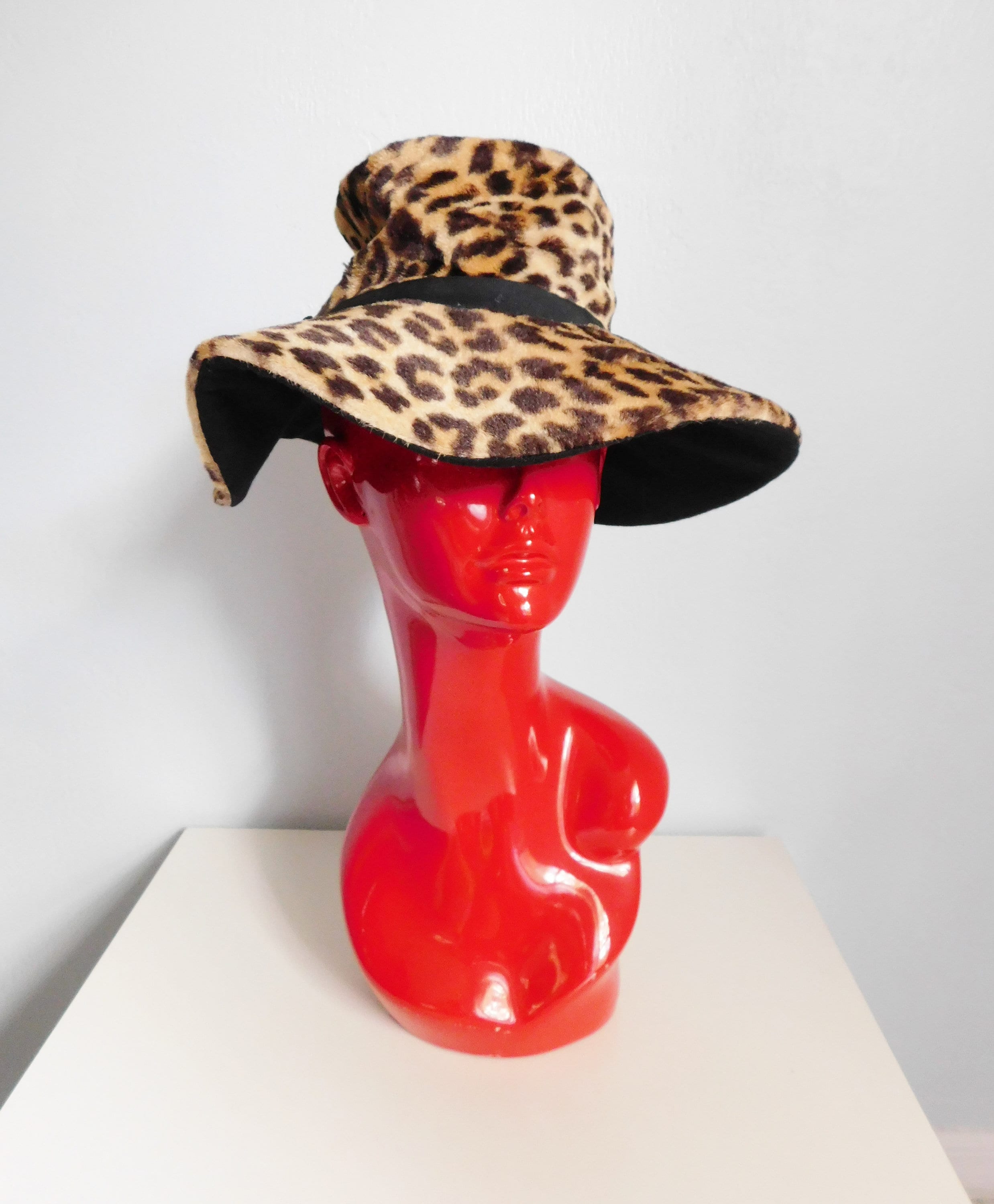 Vintage Floppy Cheetah Hat 70s Chapeau Soft Winter Hat - Etsy