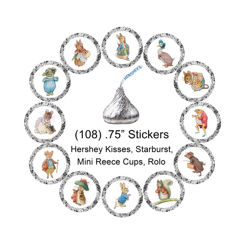 Beatrix Potter Character Stickers Peter Rabbit Storybook - Etsy