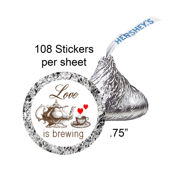 Hershey Kiss Stickers Bridal Shower Etsy