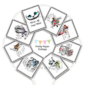 BANNER KIT, Alice in Wonderland Quotes Banner, Centerpiece, Heavyweight ...