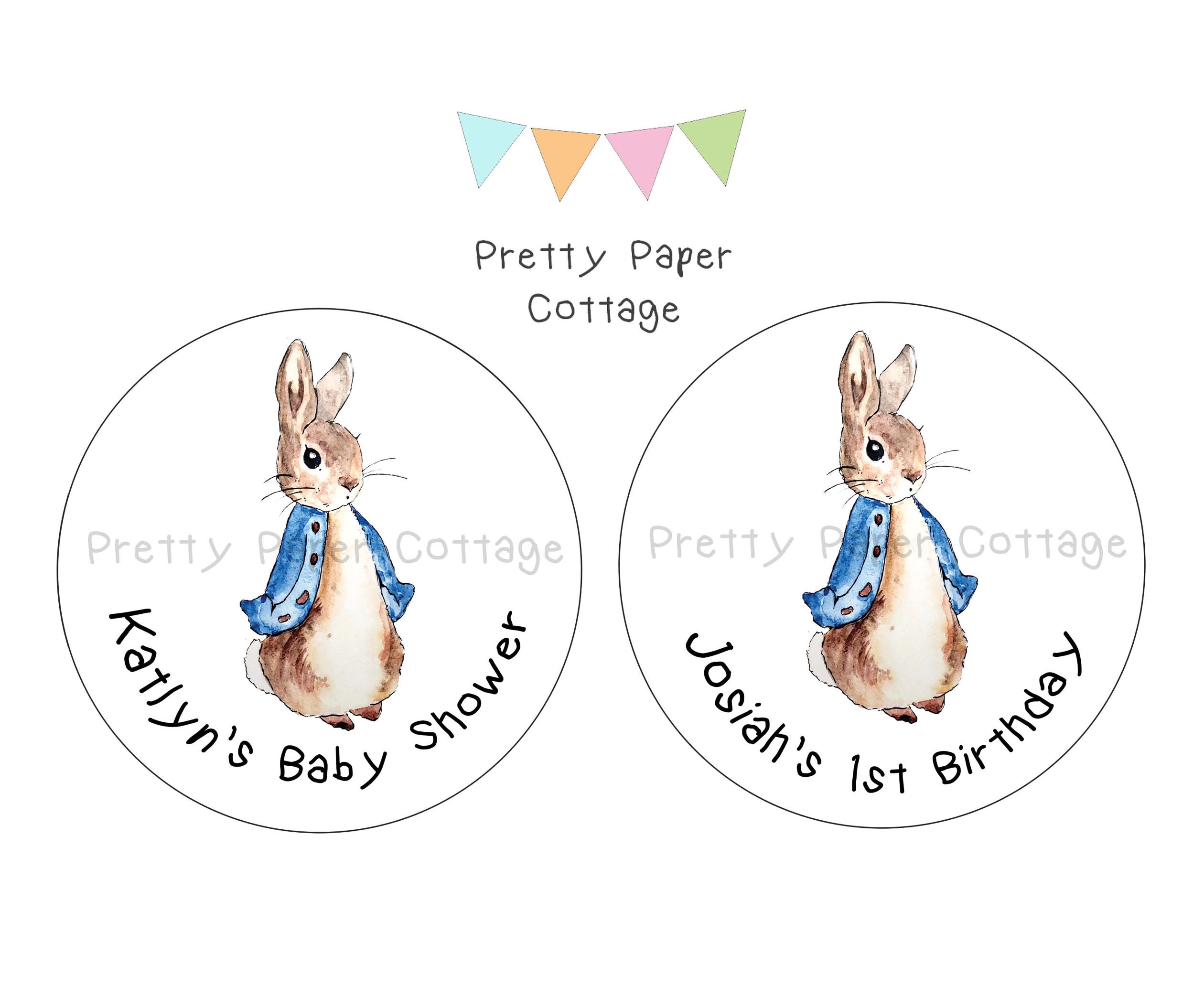 Peter Rabbit Stickers: Personalized Party Favors, (20, 2 Inch) - Etsy