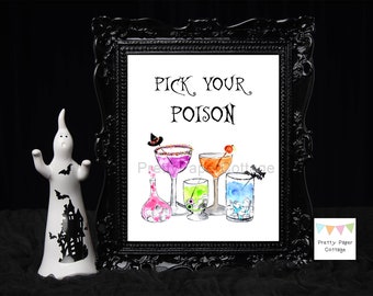 Pick Your Poison Sign - Etsy