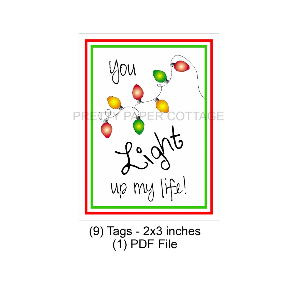 PRINTABLE You Light up My Life Christmas Lights Christmas - Etsy