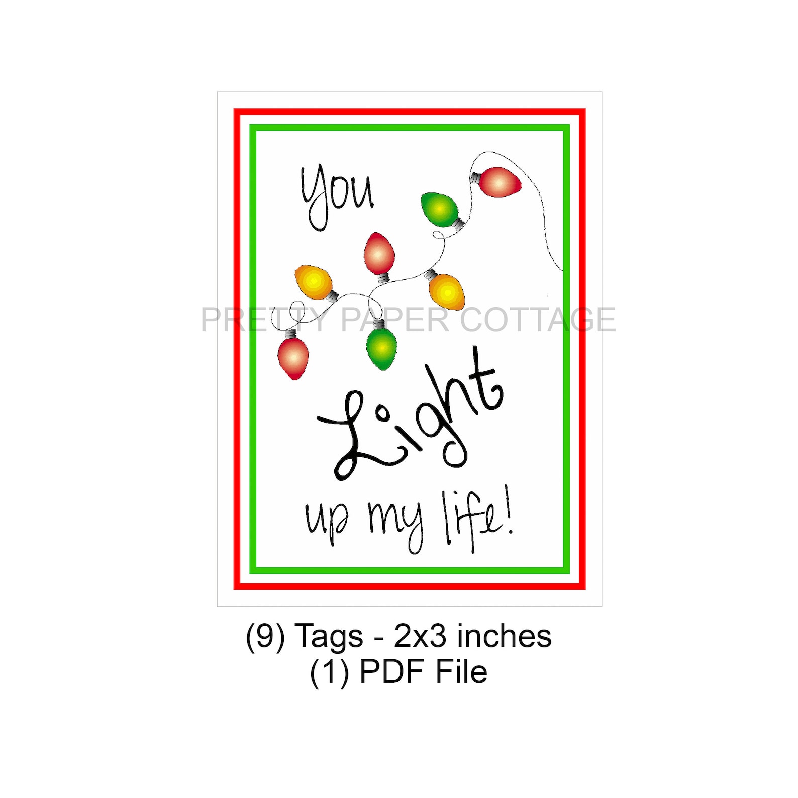 PRINTABLE You Light up My Life Christmas Lights Christmas - Etsy