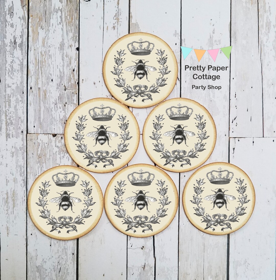 Queen Bee Party Favors: Cardstock & Inked Edges (set of 6) 2" - Etsy