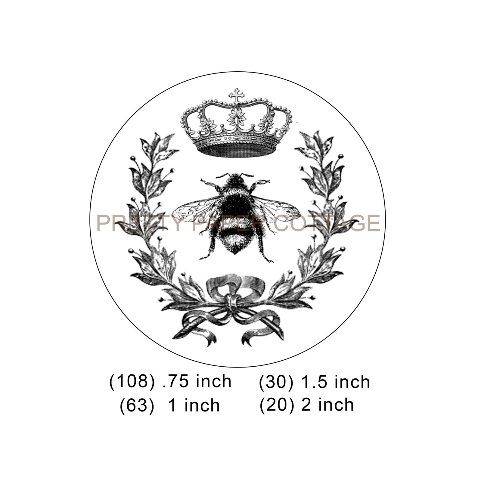 Queen Bee Stickers: Honey Jar Labels, Party Favors (4 Sizes) - Etsy