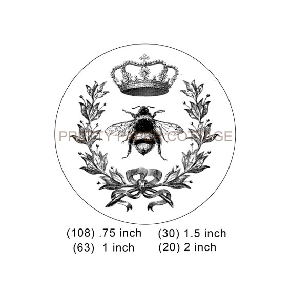 Queen Bee Stickers Honey Jar Labels Bridal Shower Tea - Etsy