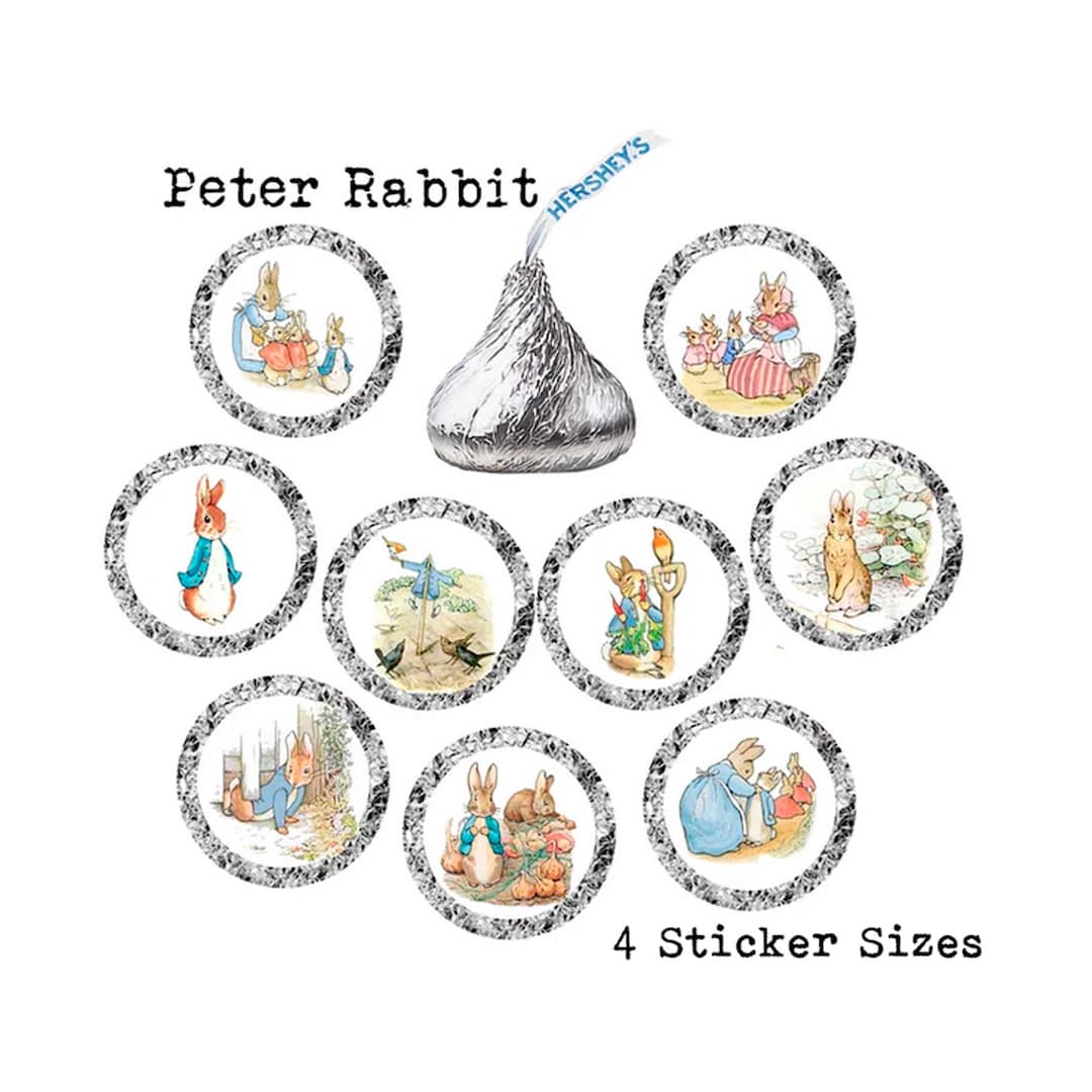 Peter Rabbit Stickers: Party Favors, Beatrix Potter, (4 Sizes) - Etsy
