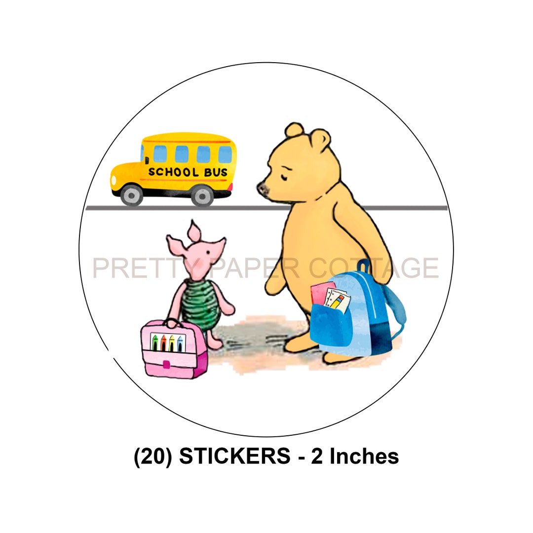 Winnie the Pooh & Piglet, Back to School, Stickers, Pooh and Piglet ...