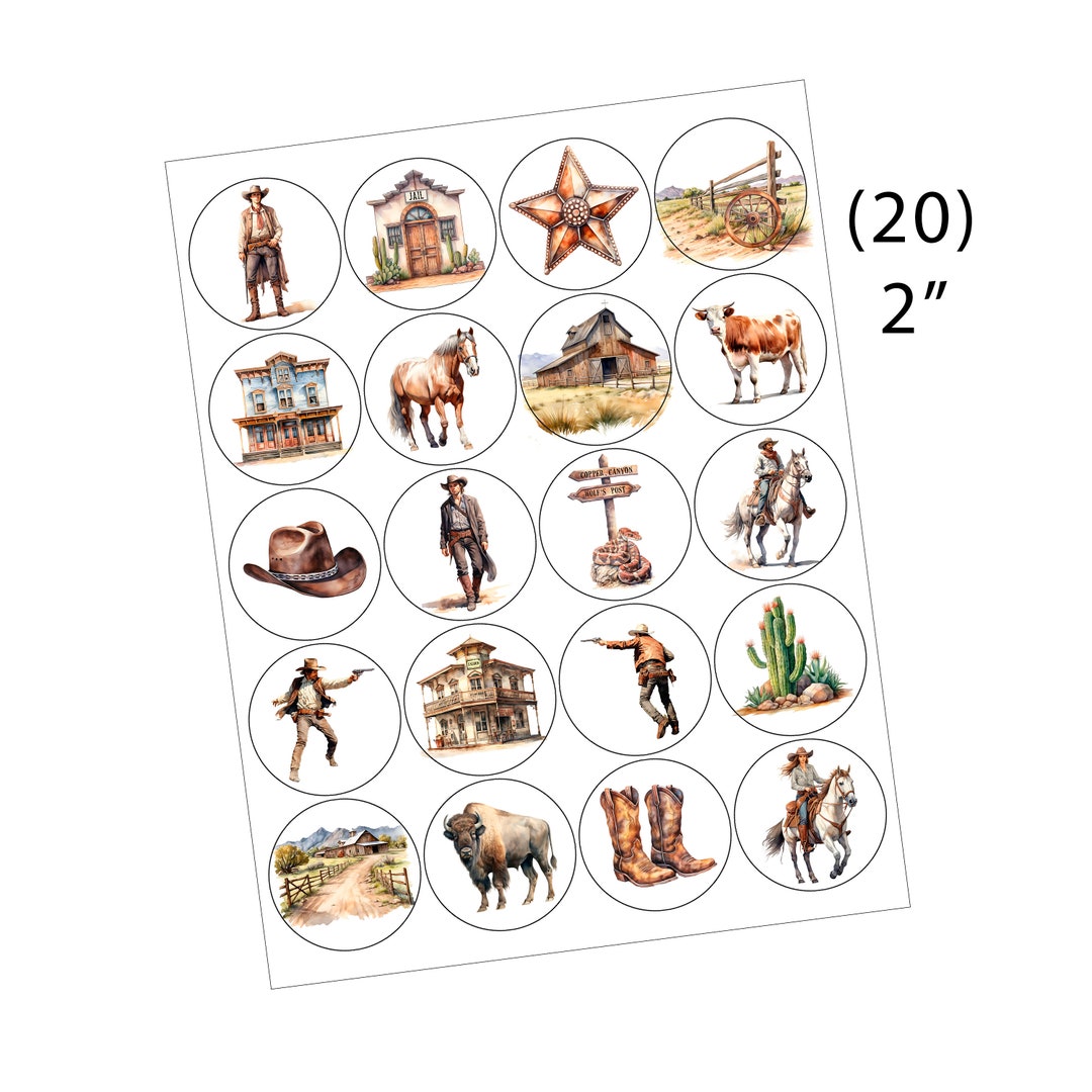 Cowboy Wild West, Stickers, Western, Cowboys, Saloon, Jail, Western ...
