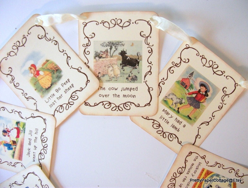 BANNER KIT Mother Goose Nursery Rhymes DIY Storybook Theme - Etsy