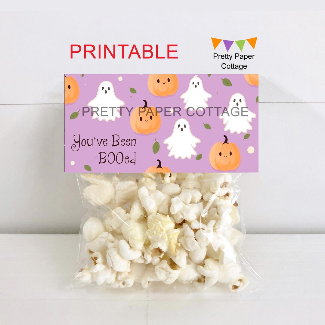You've Been Booed: Halloween Bag Toppers, Ghost, Party Favors Fits 4x6 ...